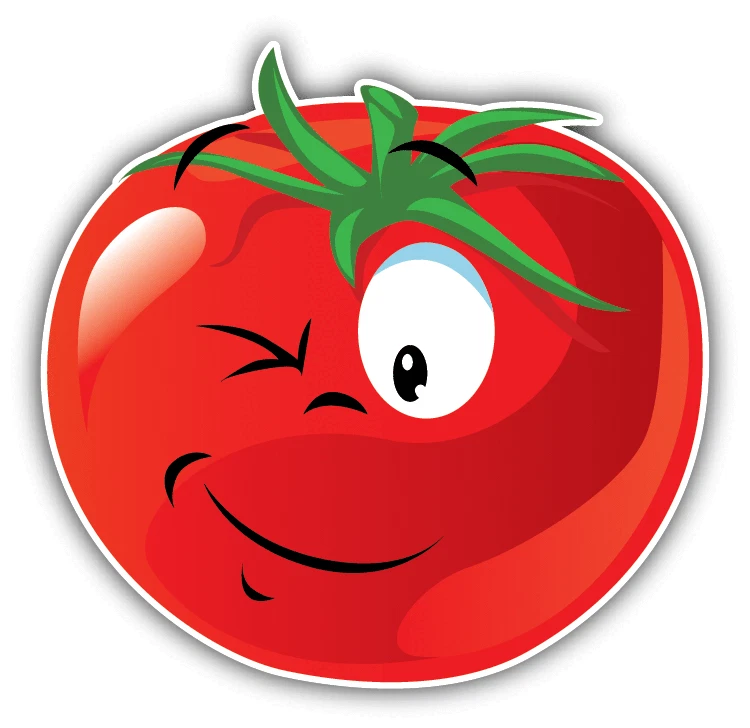 Kira Funny Cartoon Tomato Smile Wink Exspression Car Bumper Sticker ...