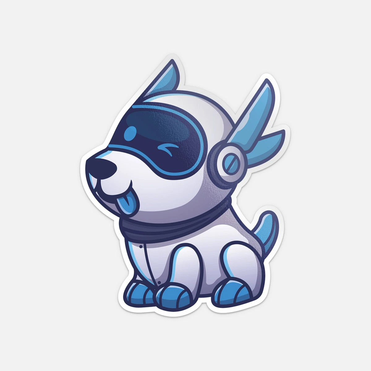 Kira Funny Dog Robot Cartoon Car Bumper Vinyl Sticker Decal Waterproof ...