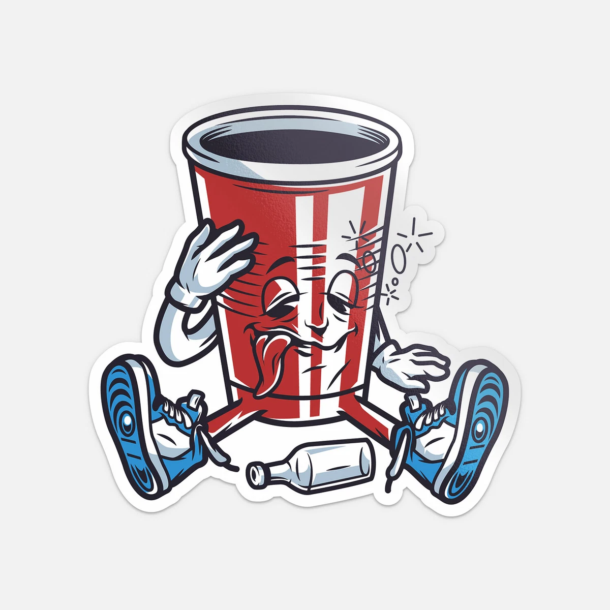 Kira Funny Drunk Cup College Cartoon Car Bumper Vinyl Sticker Decal ...