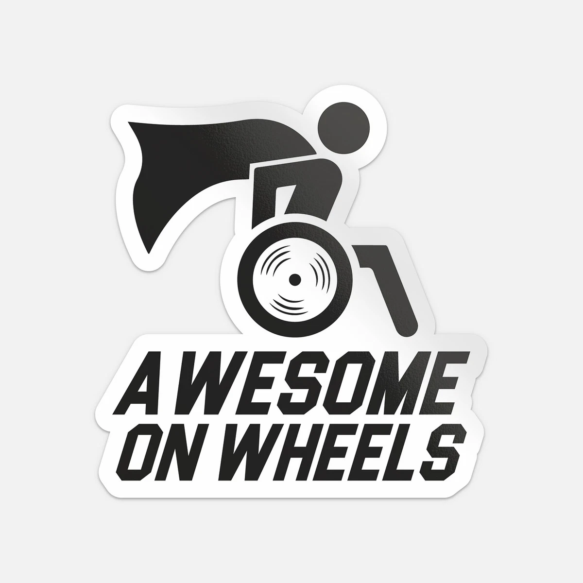 Kira Funny Wheelchair Awesome On Wheels Car Bumper Vinyl Sticker Decal ...