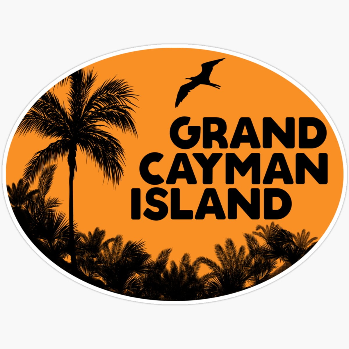 Kira GRAND CAYMAN ISLAND CARIBBEAN SEA RETRO BEACH OCEAN TRAVEL Sticker ...