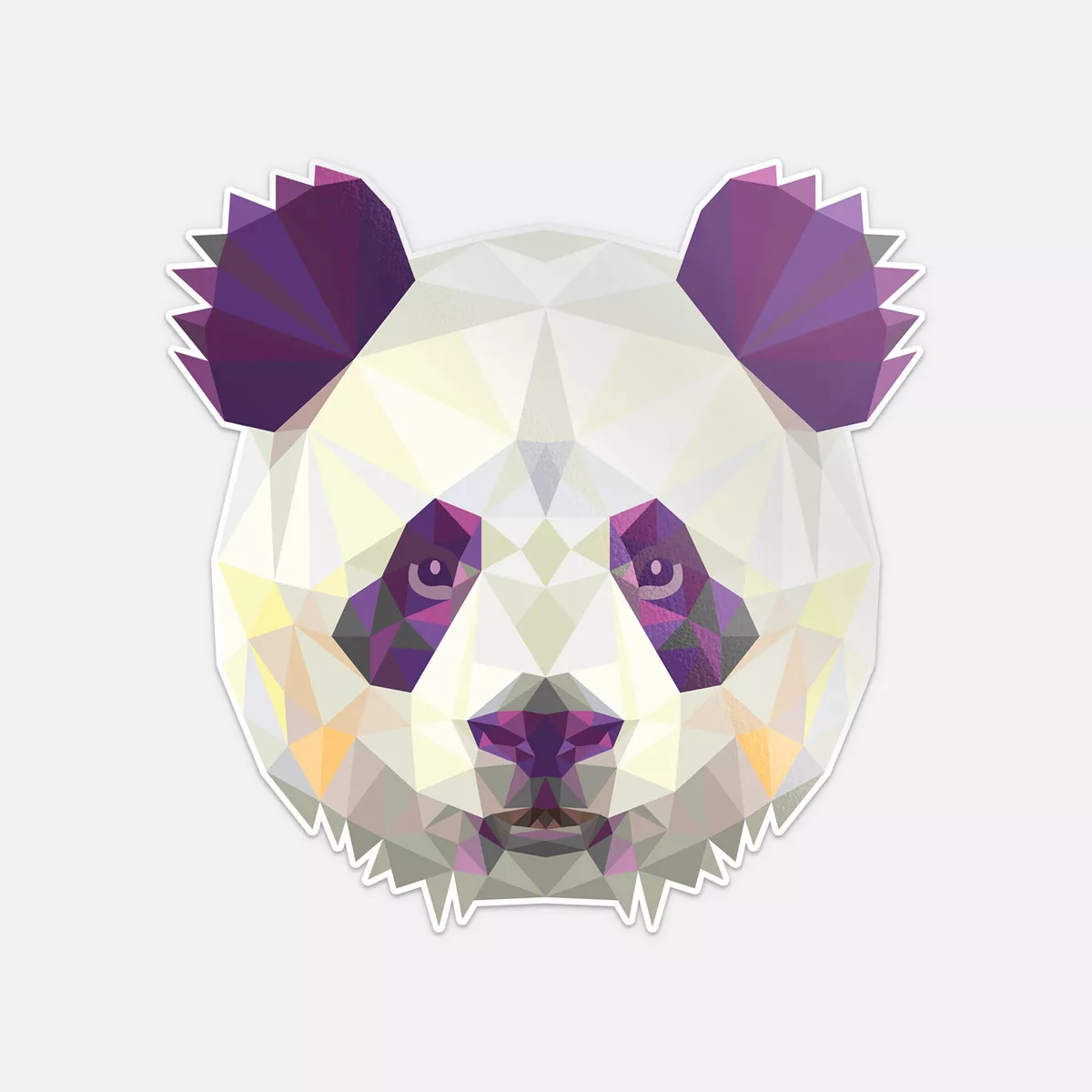 Kira Geometric Panda Animal Polygonal Vinyl Vinyl Sticker Decal ...