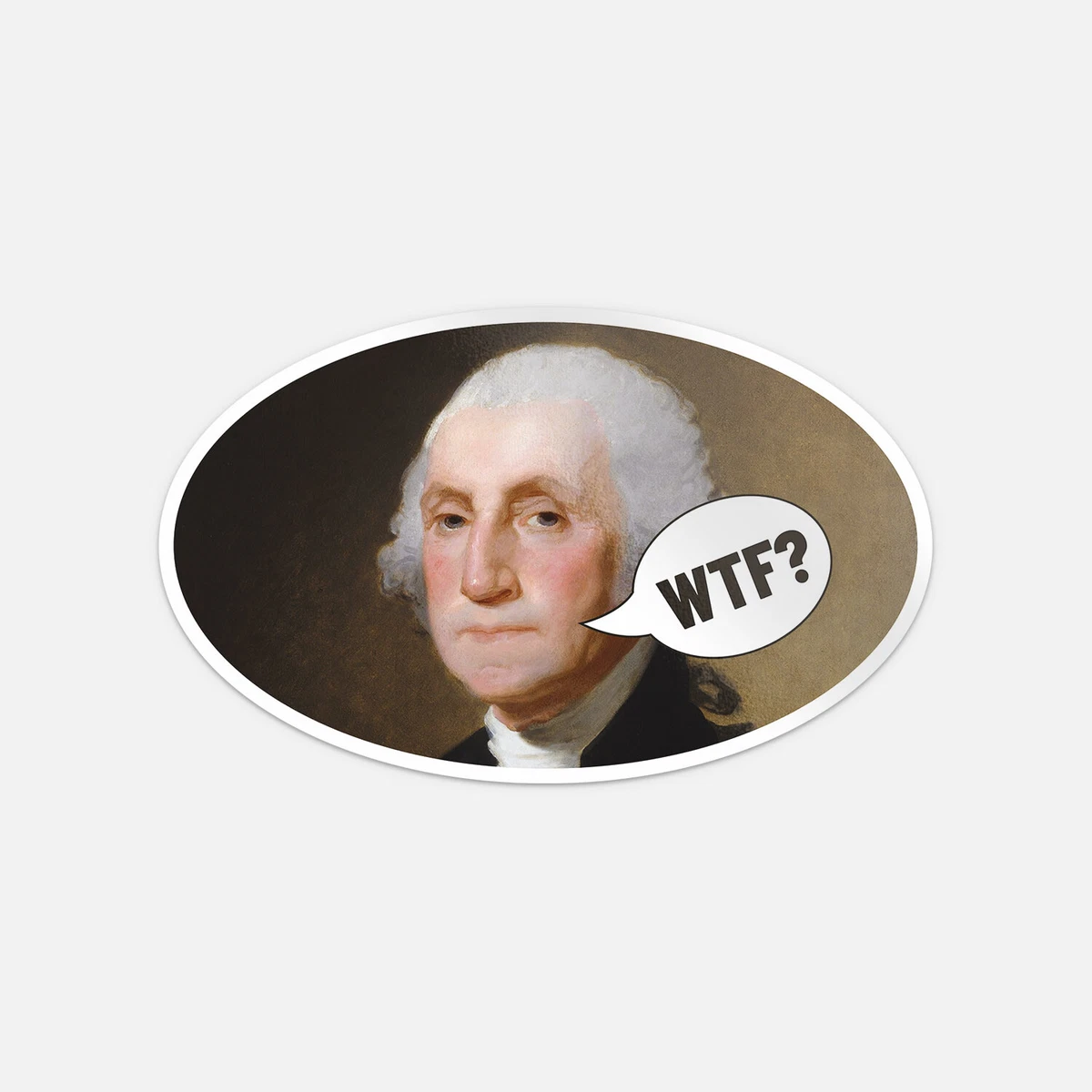 Kira George Washington Rec WTF Car Bumper Vinyl Sticker Decal ...