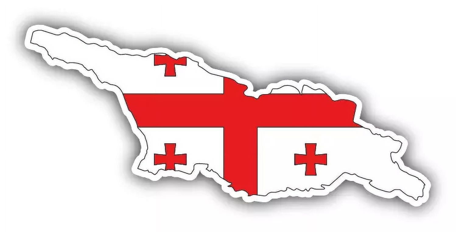 Kira Georgia Map Flag Car Bumper Sticker Decal Waterproof Sticker for ...