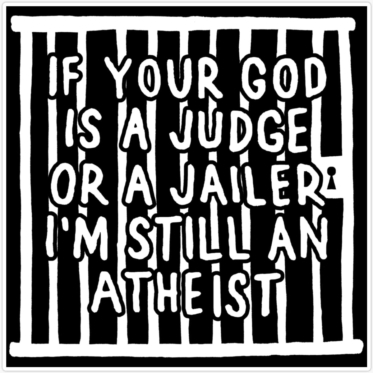 Kira If Your God Is A Judge Or A Jailer - Pat The Bunny Lyric Sticker ...
