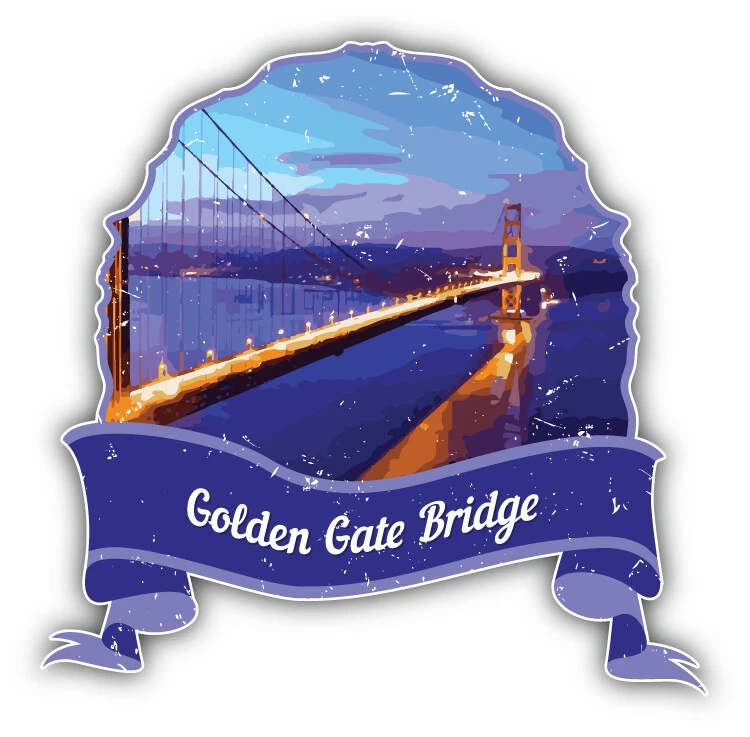 Kira Golden Gate Bridge San Francisco California Landmark Car Bumper ...
