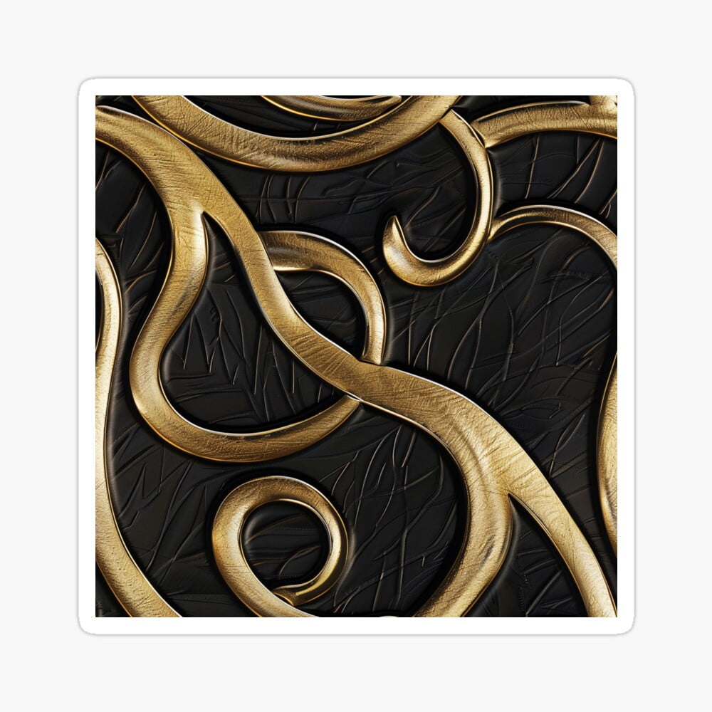 Kira Golden Monogram On Noble Leather Sticker - Kir 1795 Decorative ...