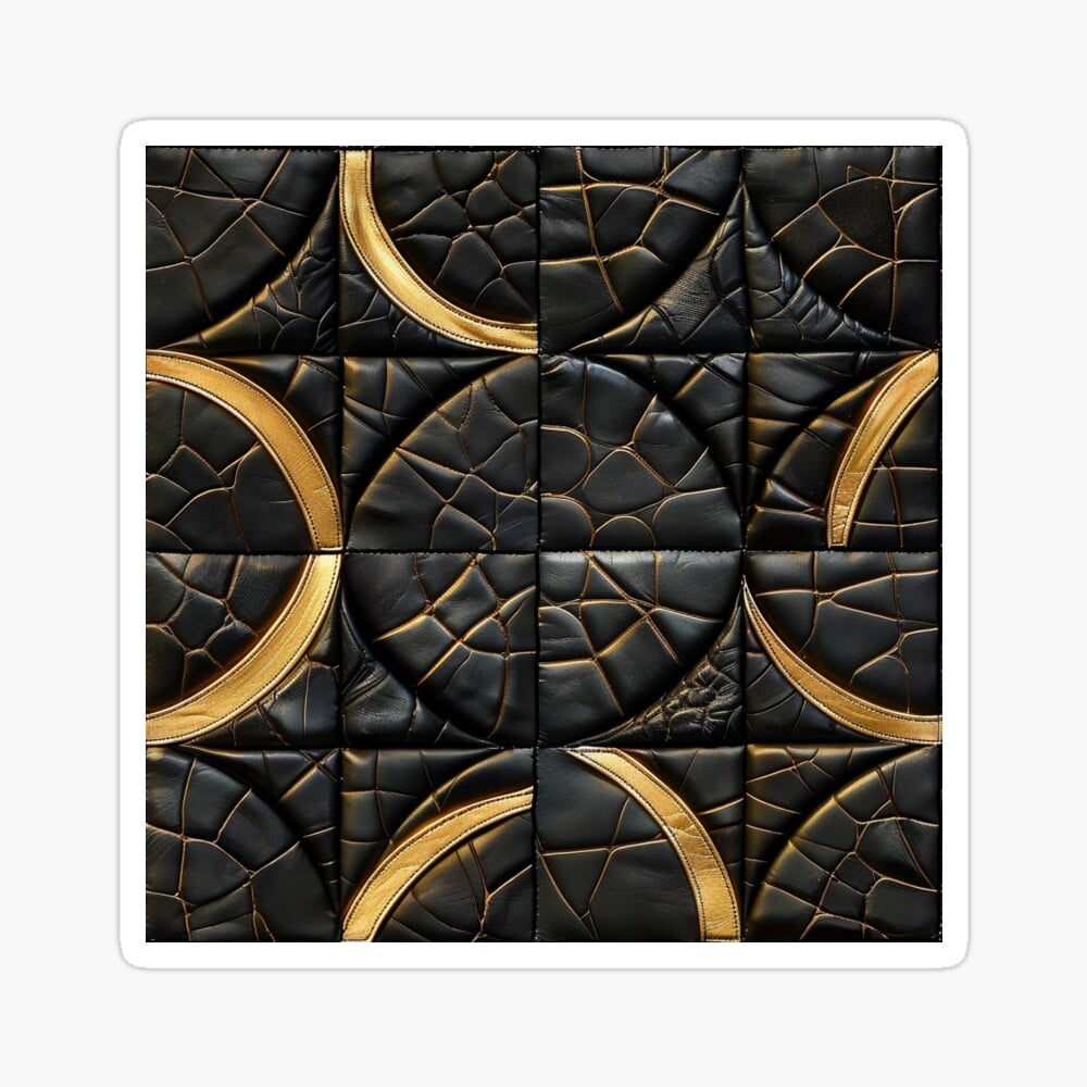 Kira Golden Monogram On Noble Leather Sticker - Kir 1798 Decorative ...