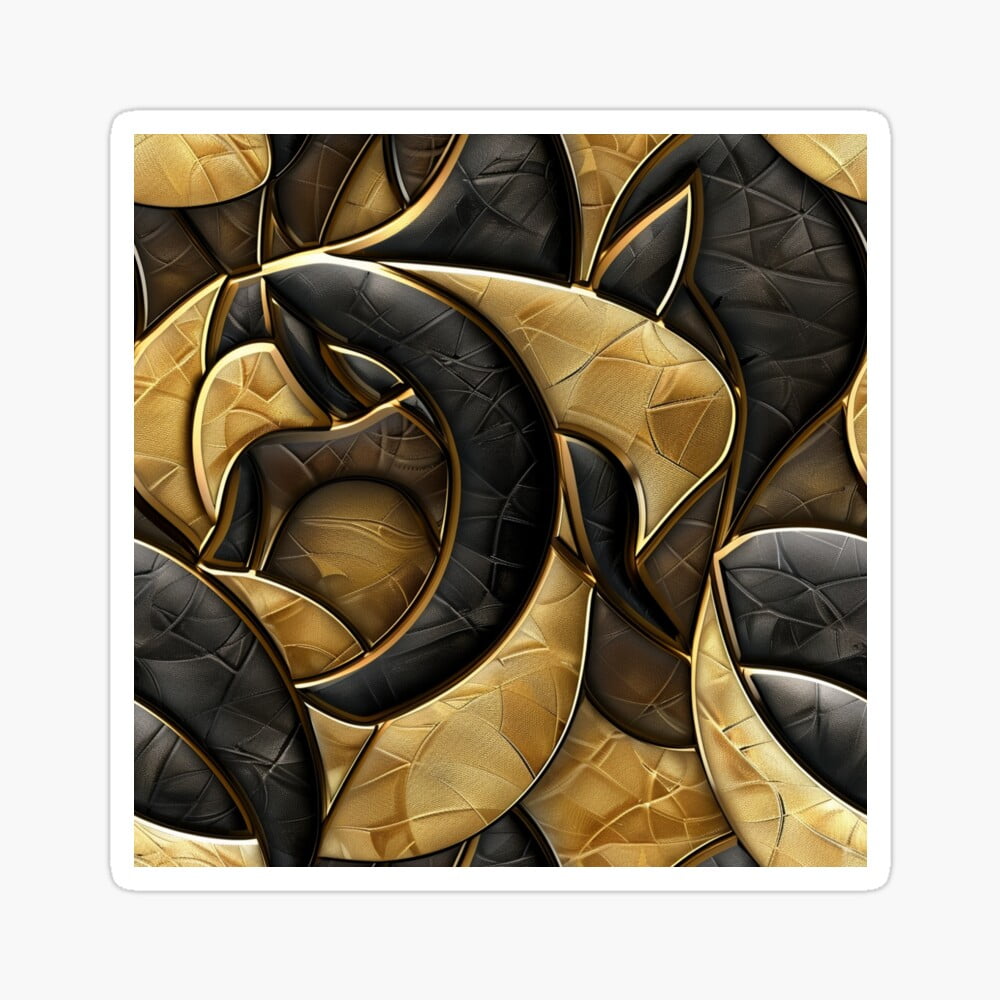 Kira Golden Monogram On Noble Leather Sticker - Kir 1804 Decorative ...