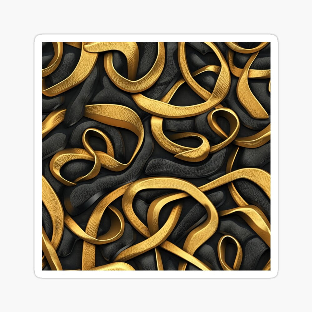 Kira Golden Monogram On Noble Leather Sticker - Kir 1810 Decorative ...