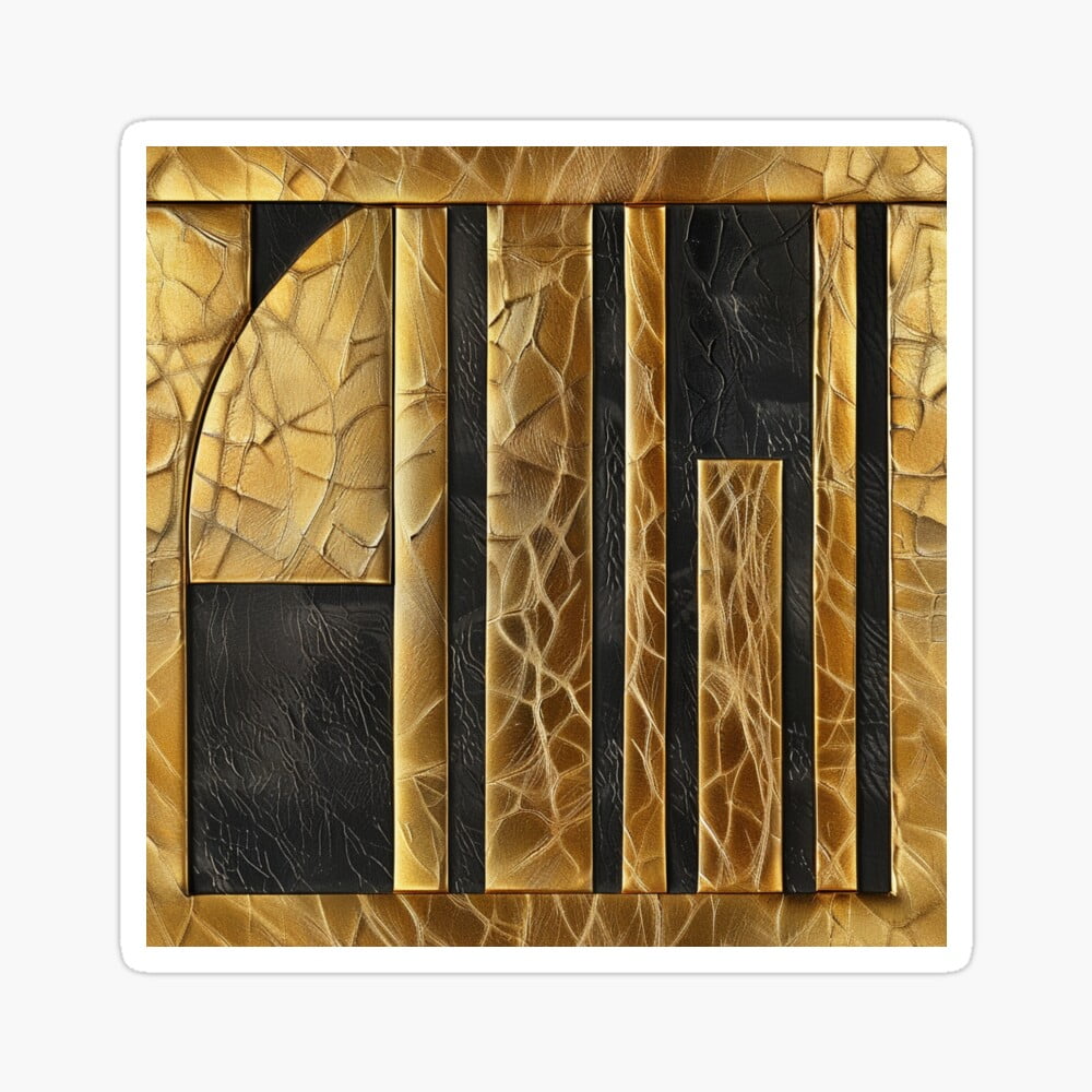 Kira Golden Monogram On Noble Leather Sticker - Kir 1812 Decorative ...