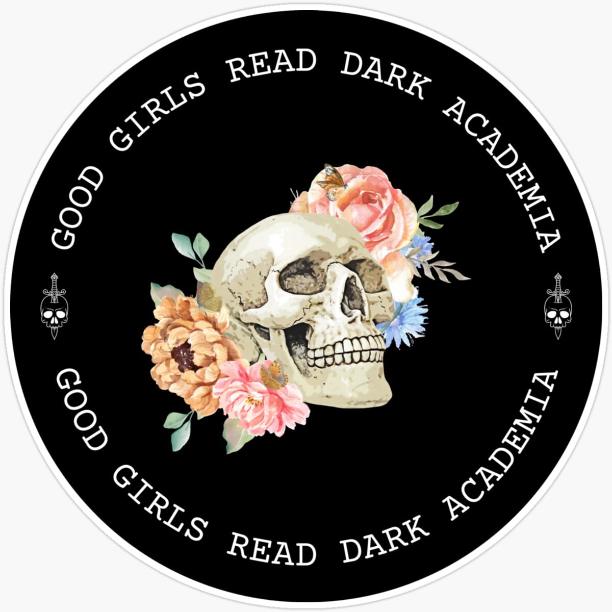 Kira Good Girls Read Dark Academia Sticker Decorative Laptop, Phone ...