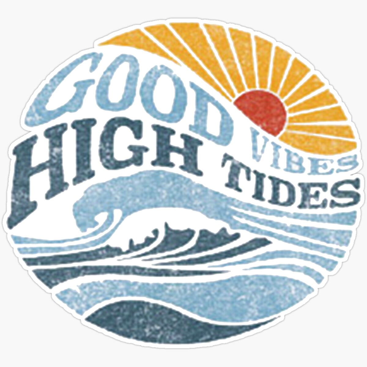 Kira Good Vibes and High Tides Sticker Decorative Laptop, Phone ...