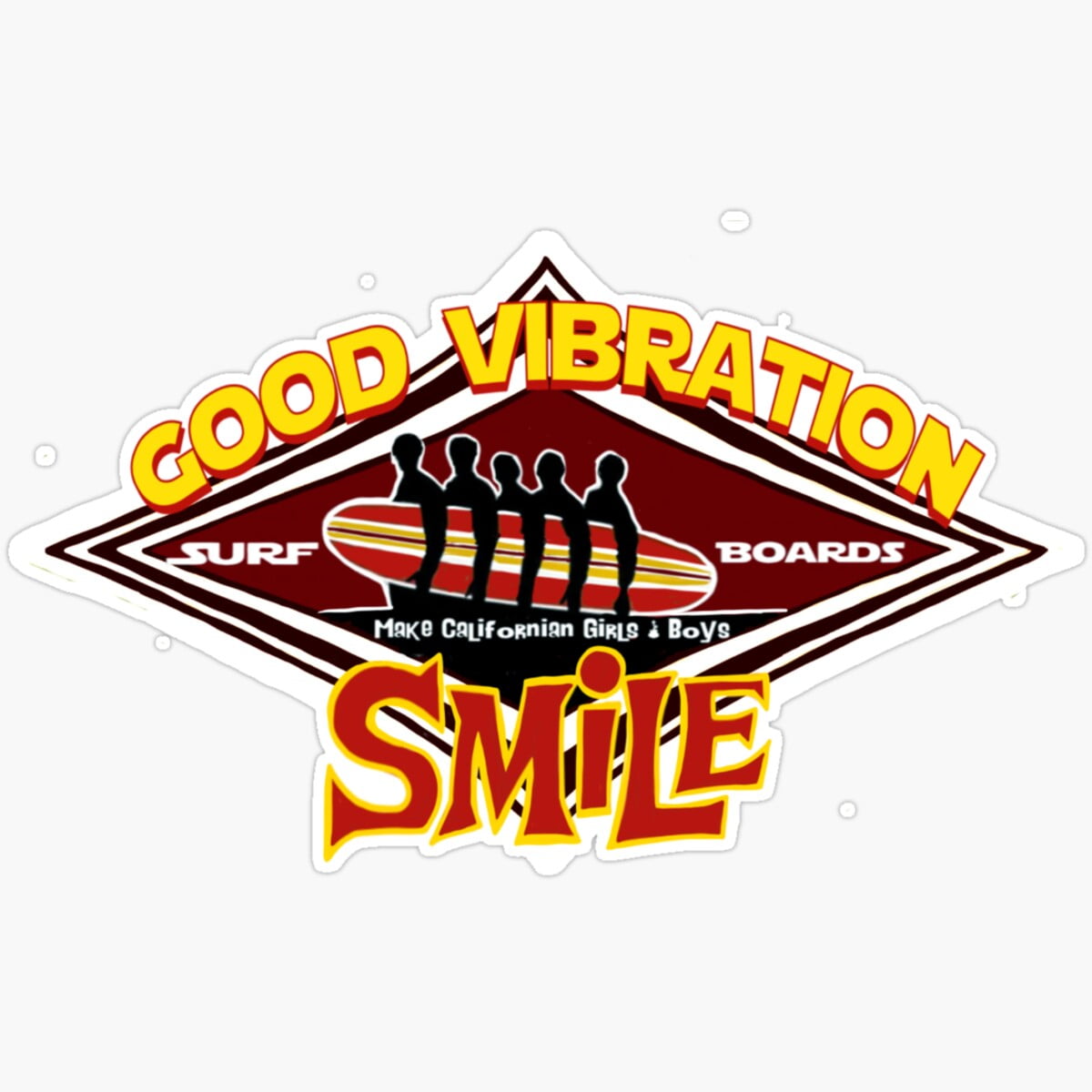 Kira Good Vibration Retro Vintage sixties Surf boards Style Beach Boys ...
