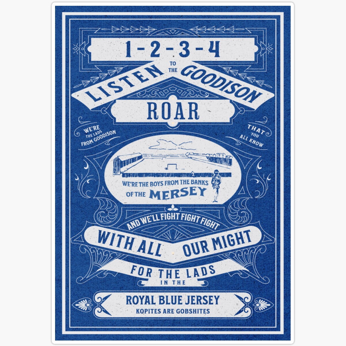 Kira Goodison Roar Vintage Style Blue Sticker Decorative Laptop, Phone ...