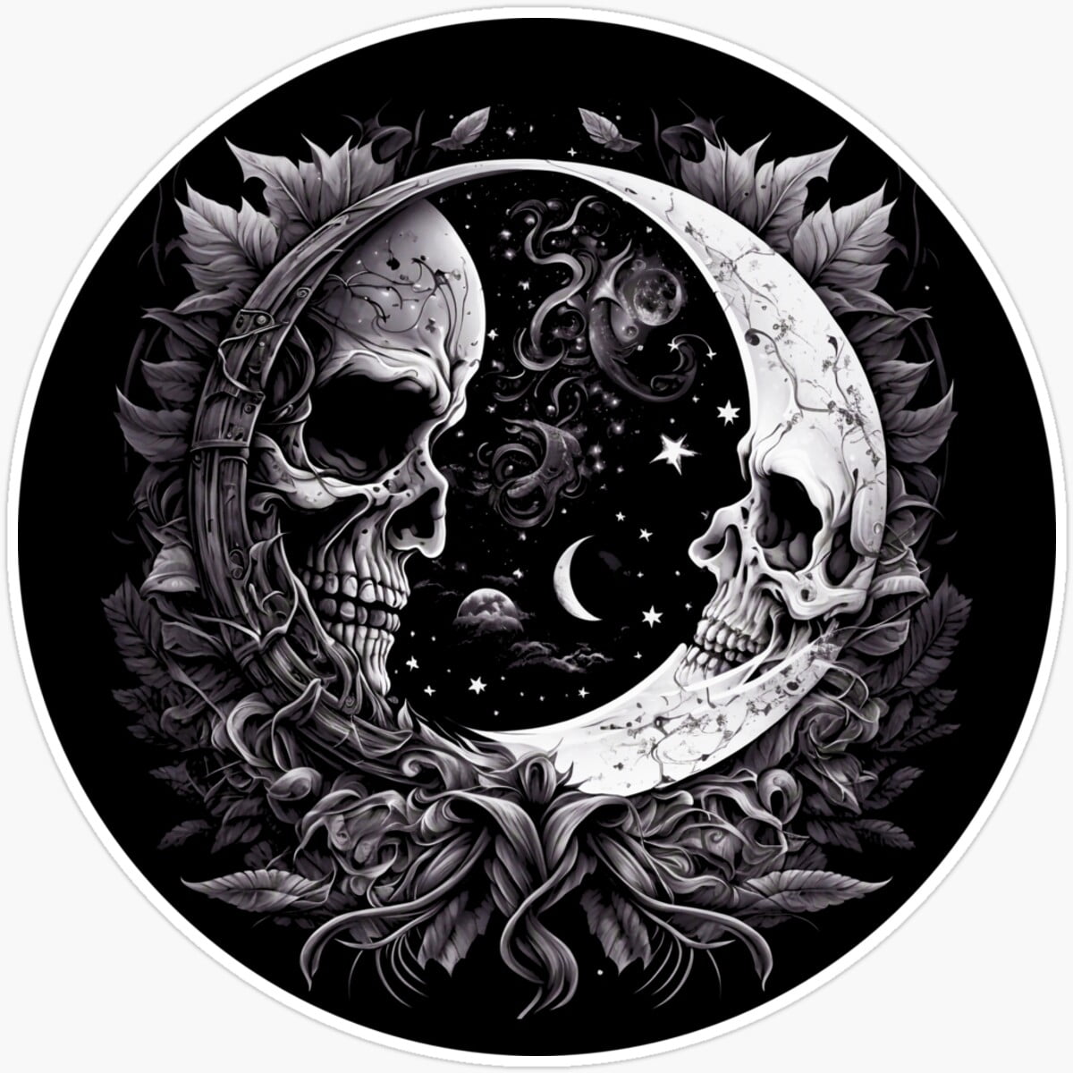 Kira Gothic Skull And Moon | Occult Witchcore Graphic | Alternative ...