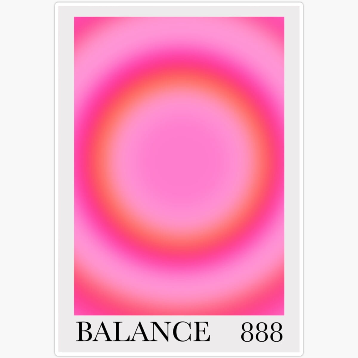 Kira Gradient angel numbers 888 Sticker Decorative Laptop, Phone ...