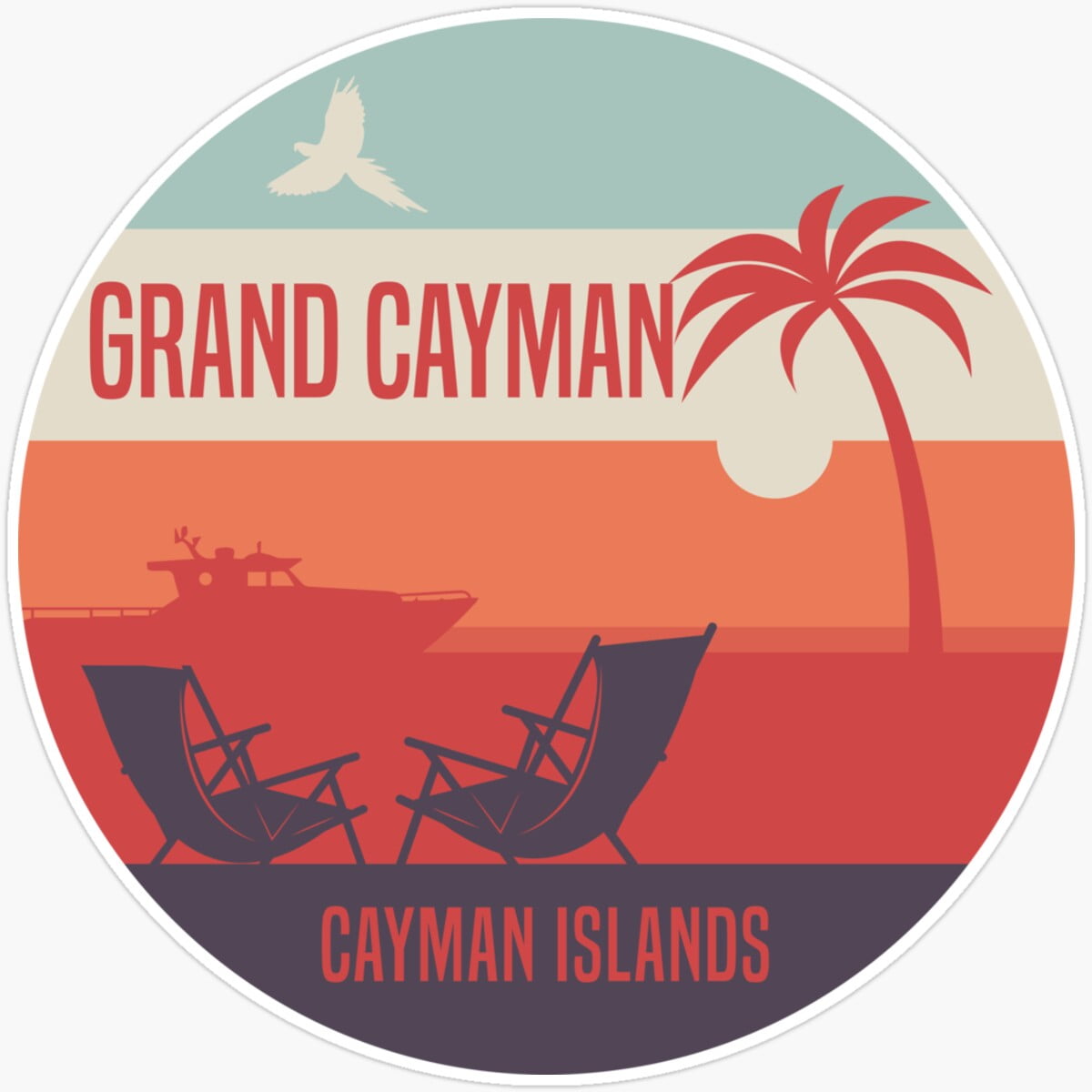 Kira Grand Cayman, Cayman Islands Sticker Decorative Laptop, Phone ...