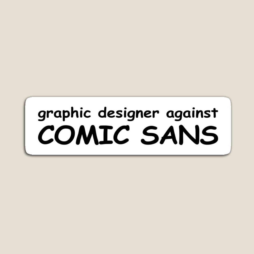 Kira - Graphic Designer Against Comic Sans Sticker - 2764 Hot Trending ...
