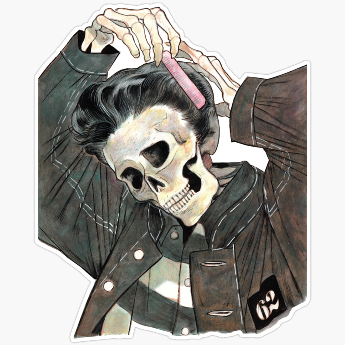 Kira Greaser Skeleton Sticker Decorative Laptop, Phone Stickers ...