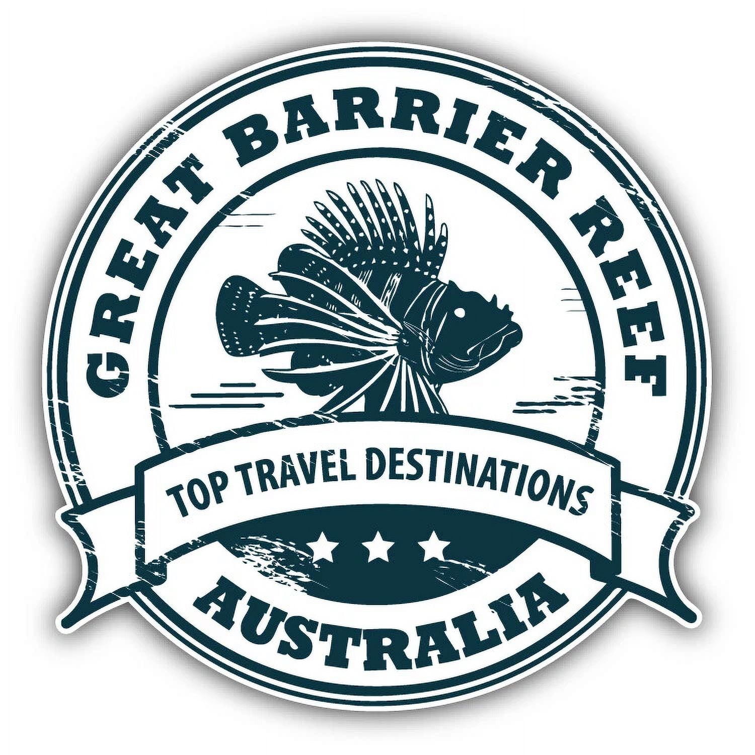 Kira Great Barrier Reef Australia Grunge Stamp Car Bumper Sticker Decal ...