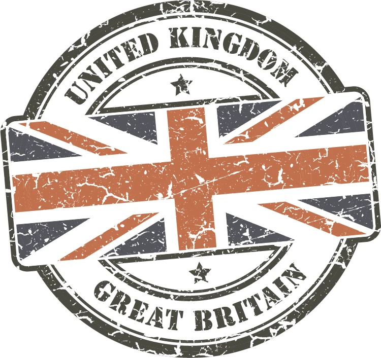 Kira Great Britain United Kingdom Flag Retro Grunge Stamp Car Bumper ...