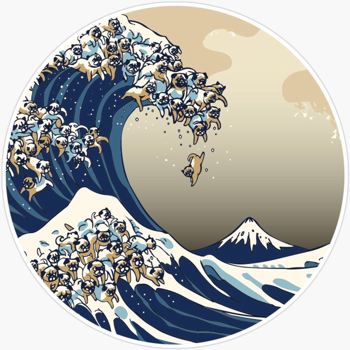 Kira Great Wave of Loaf Sticker Decorative Laptop, Phone Stickers ...