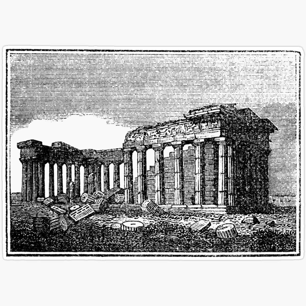 Kira Greece, Parthenon - Ancient greece Sticker Decorative Laptop ...