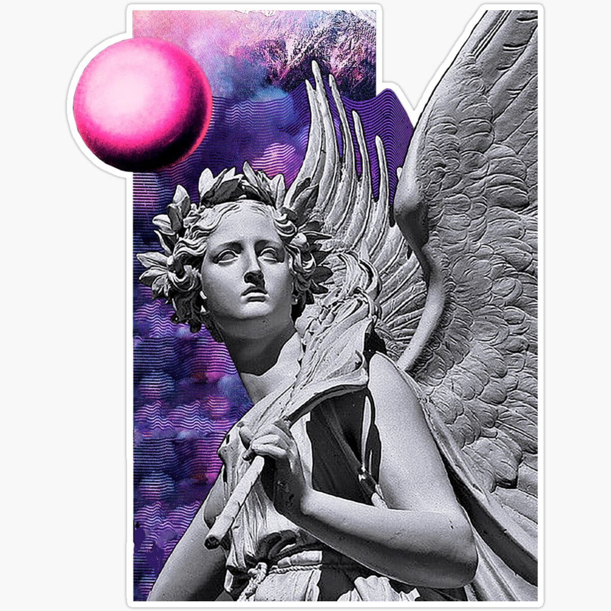 Kira Greek Angel Vaporwave Aesthetic Sticker Decorative Laptop, Phone ...