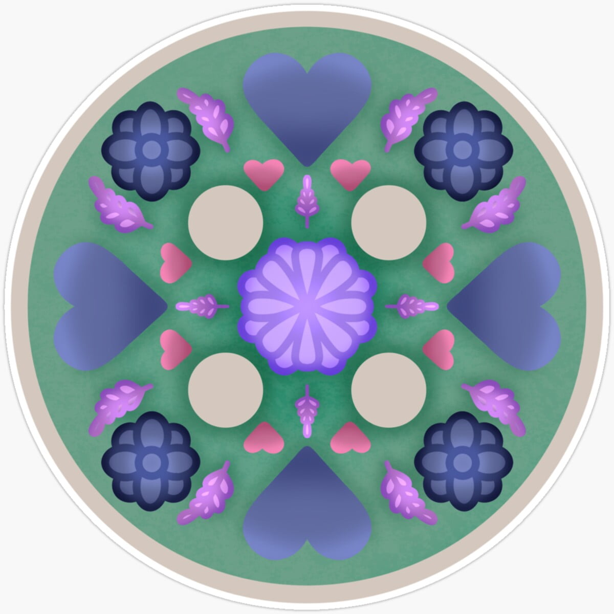 Kira Green Button Sticker Decorative Laptop, Phone Stickers, Waterproof ...