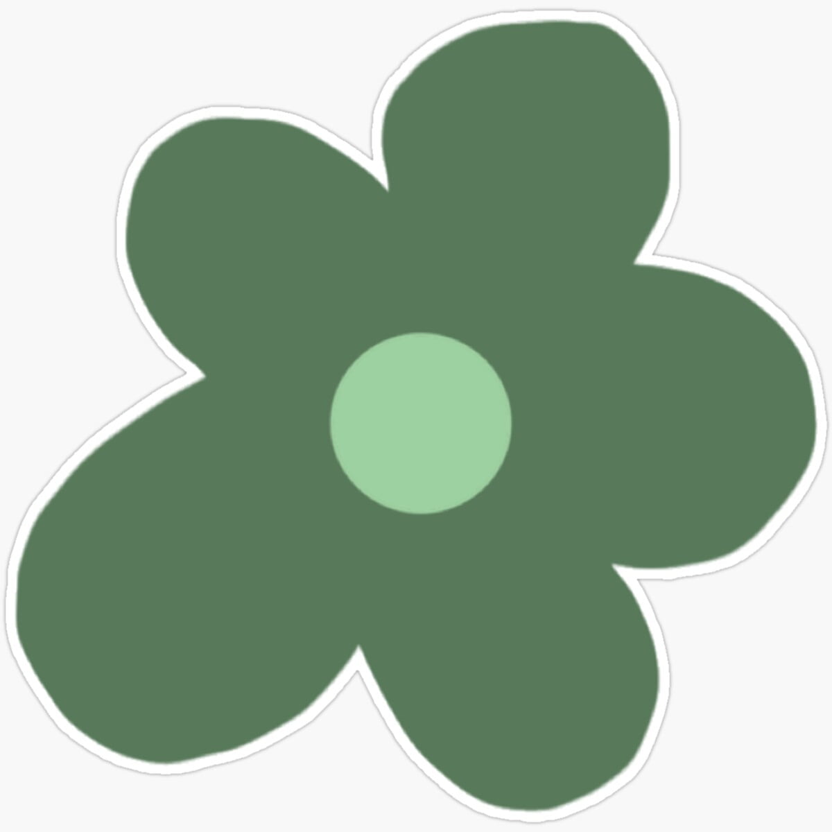 Kira Green Flower Sticker Decorative Laptop, Phone Stickers, Waterproof ...