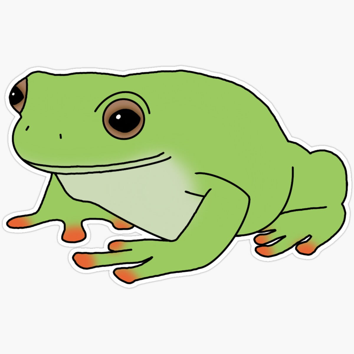 Kira Green Frog Sticker Decorative Laptop, Phone Stickers, Waterproof ...