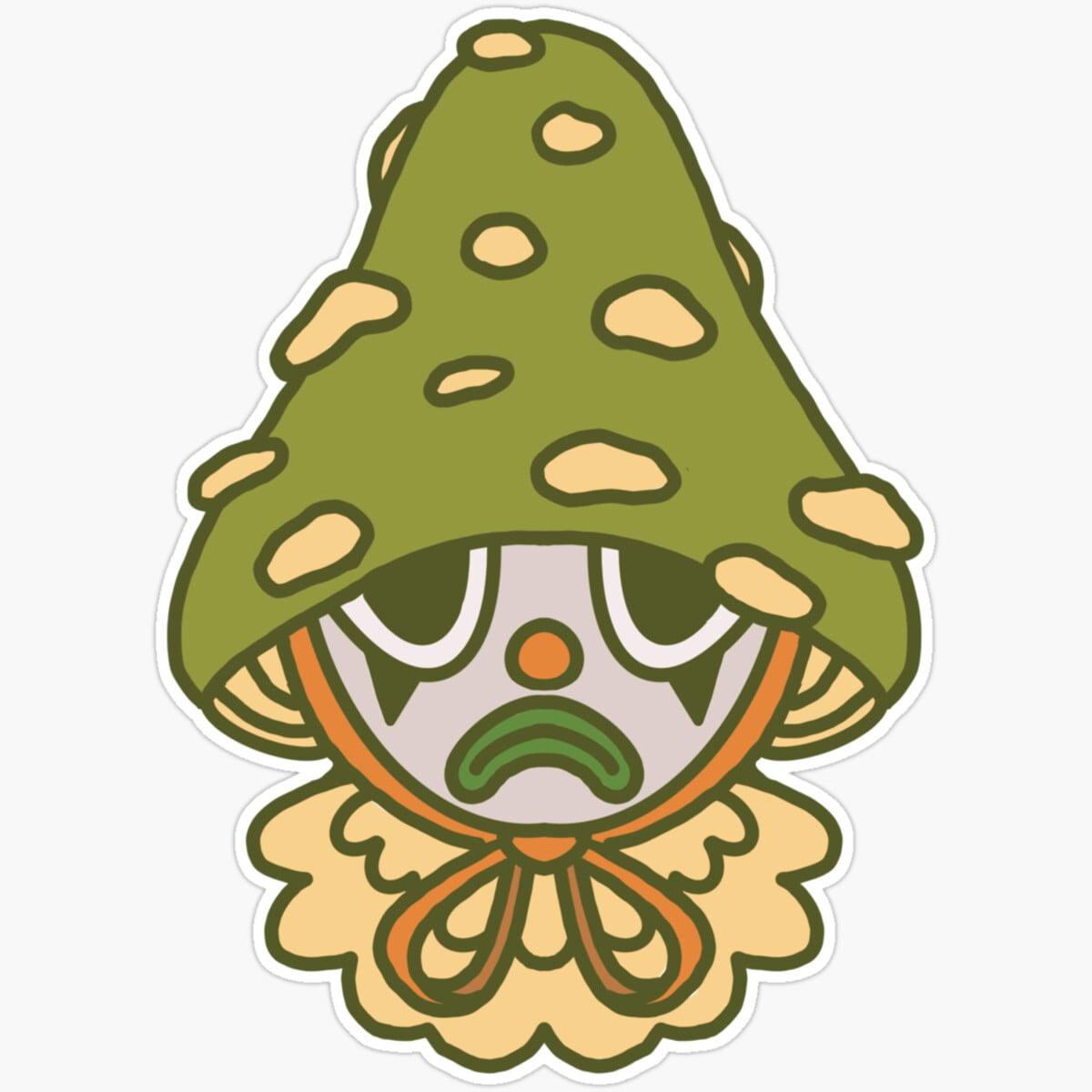 Kira Green goth mushroom clown Sticker Decorative Laptop, Phone ...