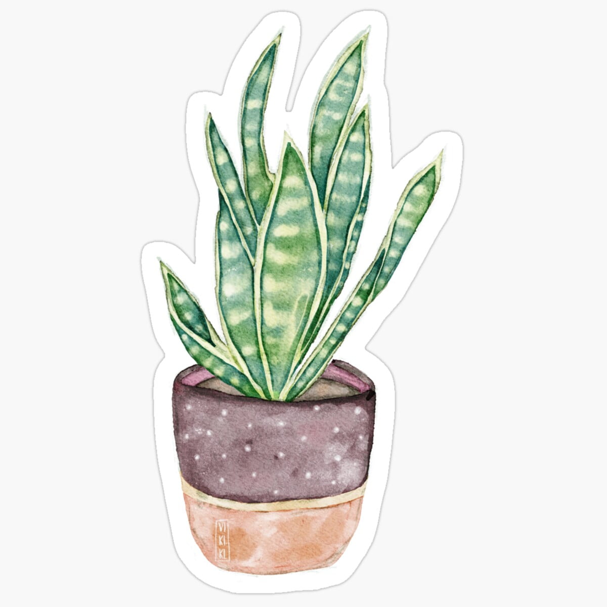 Kira Green plant Sticker Waterproof Sticker for Water Bottles, Laptops ...