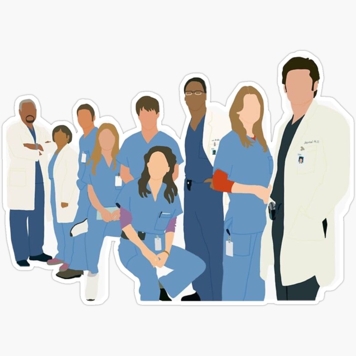 Kira Grey’s Anatomy hospital staff Sticker Decorative Laptop, Phone ...
