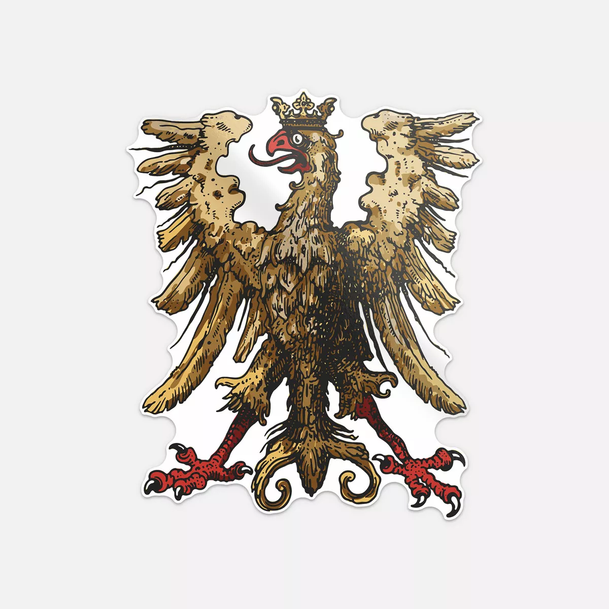 Kira Griffin Crown Retro Heraldic Vinyl Sticker Decal Waterproof ...