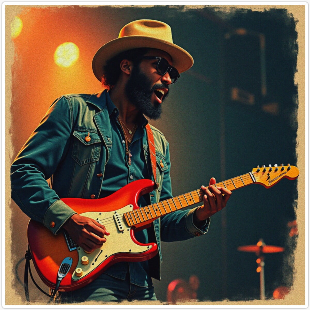 Kira Gritty Blues Rock Texture Art - Raw Emotional Guitar Design ...