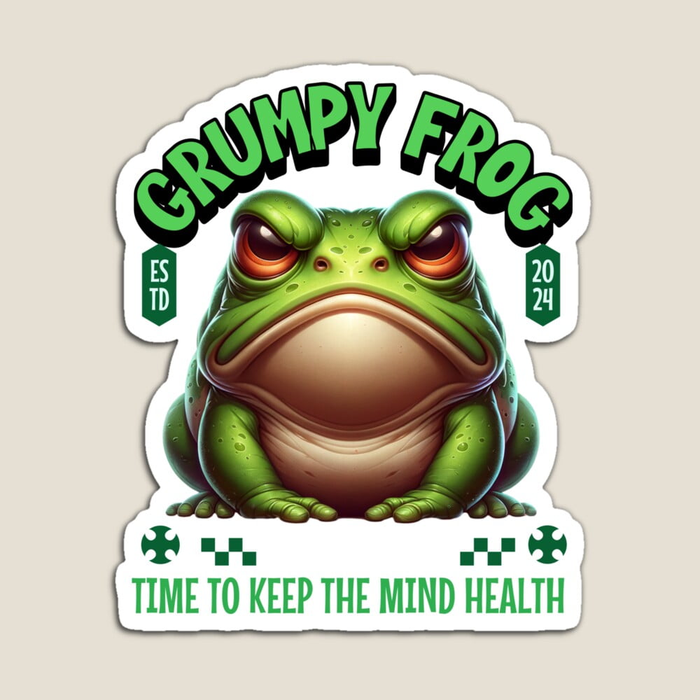 Kira - Grumpy Frog Sticker - 4660 Hot Trending Vinyl Stickers - Walmart.com