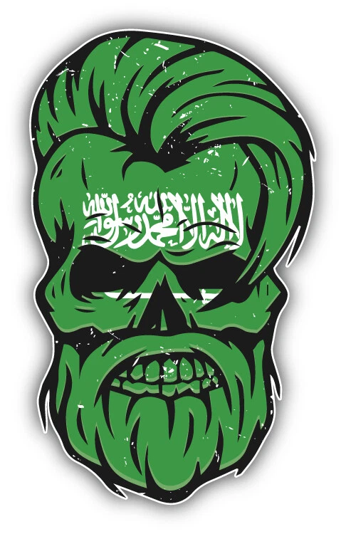 Kira Grunge Beard Saudi Arabia Flag Sticker Decal Waterproof Sticker ...