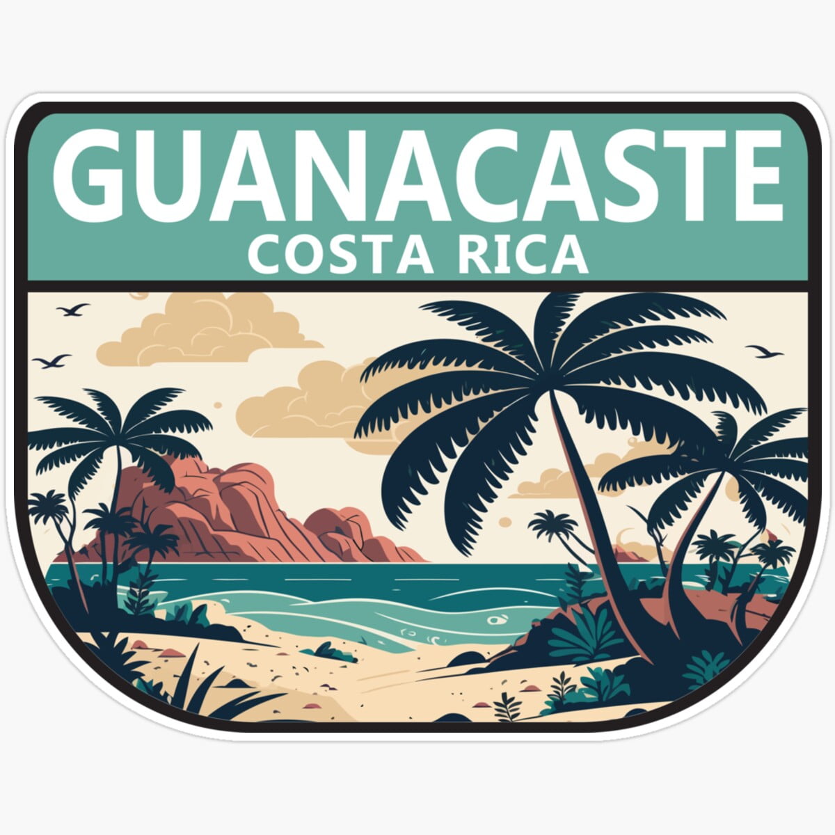Kira Guanacaste Costa Rica Retro Emblem Sticker Decorative Laptop ...