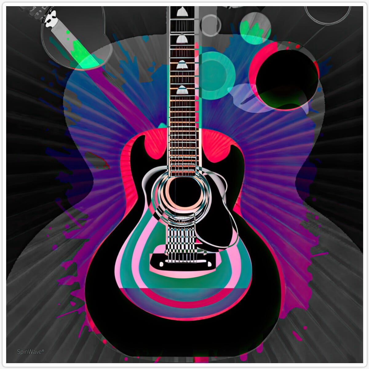 Kira Guitar Art (Collection) 10 Sticker Decorative Laptop, Phone ...
