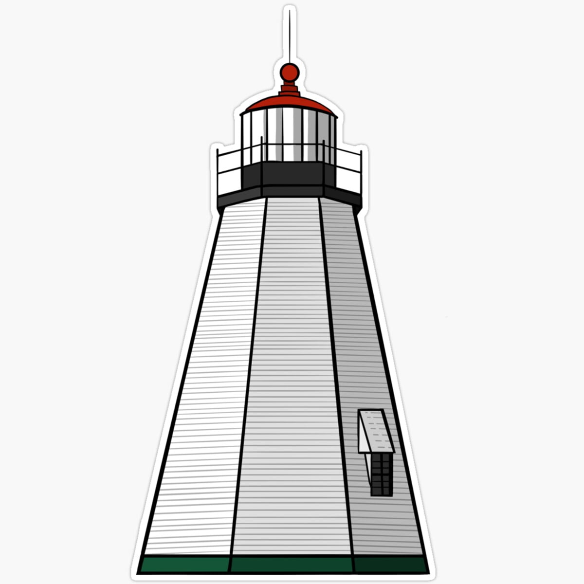 Kira Gurnet Light, Plymouth Lighthouse Sticker Decorative Laptop, Phone ...