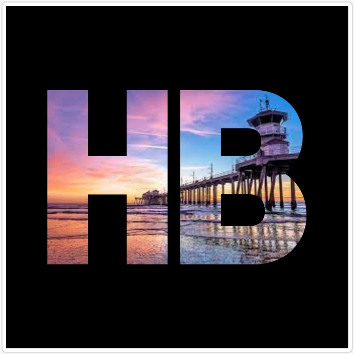 Kira HB Huntington Beach Sticker Decorative Laptop, Phone Stickers ...