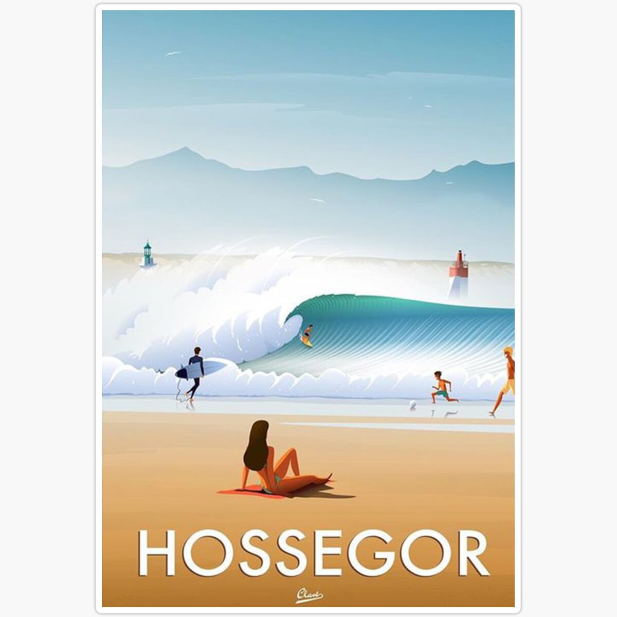 Kira HOSSEGOR SURFING Sticker Decorative Laptop, Phone Stickers ...