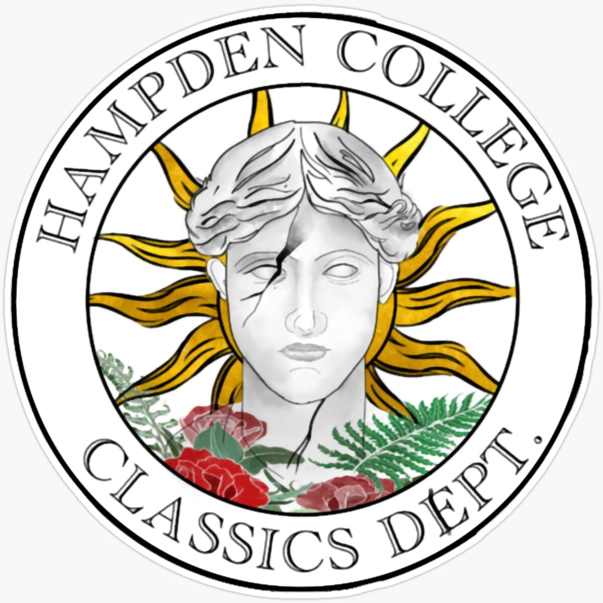 Kira Hampden College s Logo Sticker Decorative Laptop, Phone Stickers ...