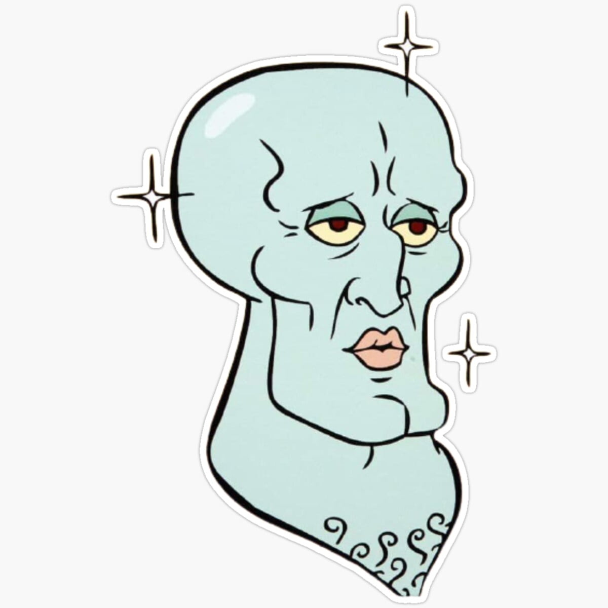 Kira Handsome Squidward Sticker Decorative Laptop, Phone Stickers ...