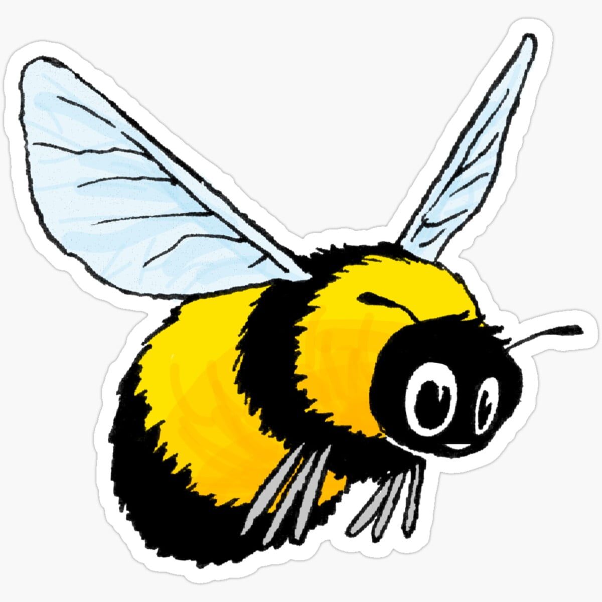 Kira Happily Bumbling Bumble Bee Sticker Decorative Laptop, Phone ...