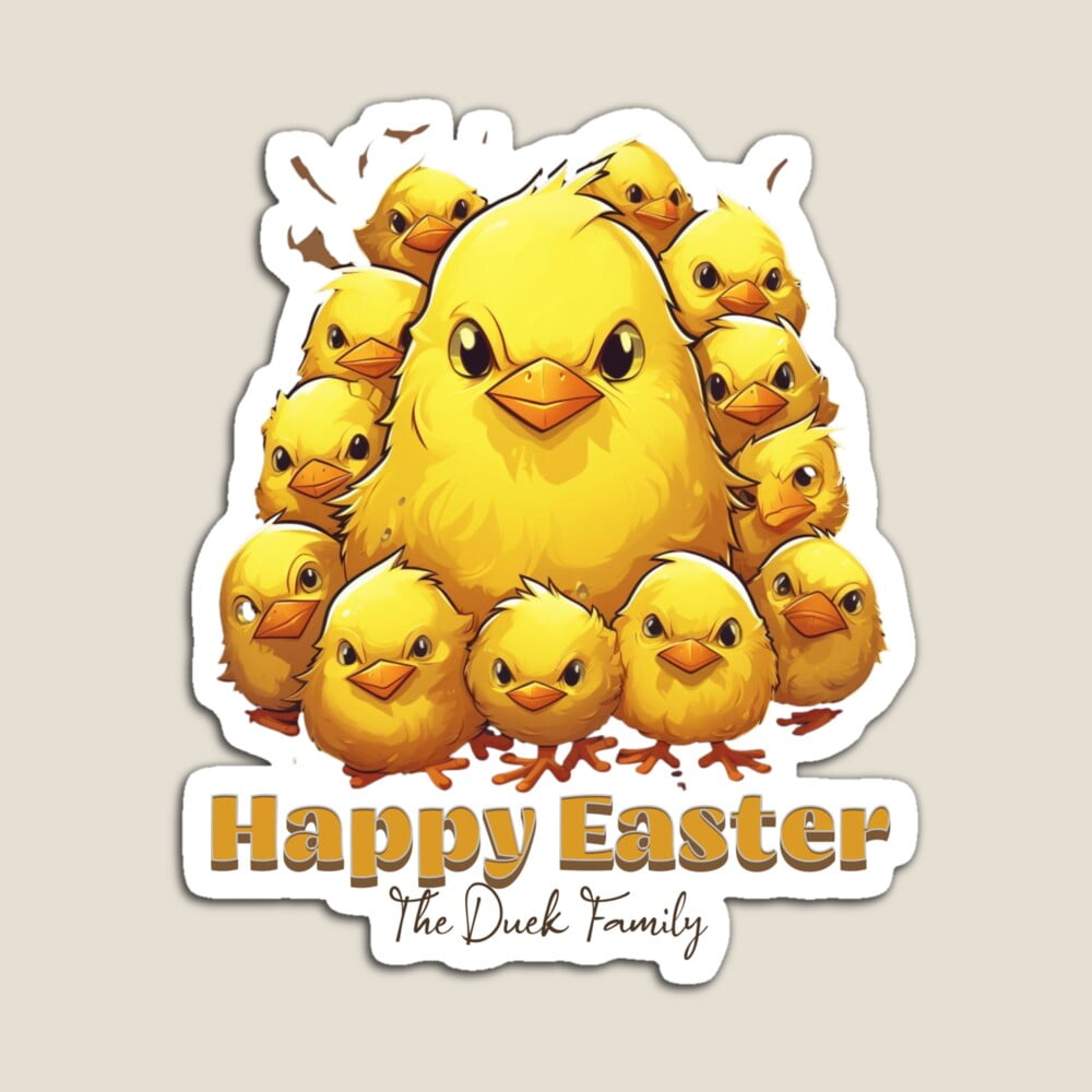 Kira - Happy Easter Duck Family - Colored Easter Eggs - Eggcellent - Bad Easter Bunny - Pagan ...