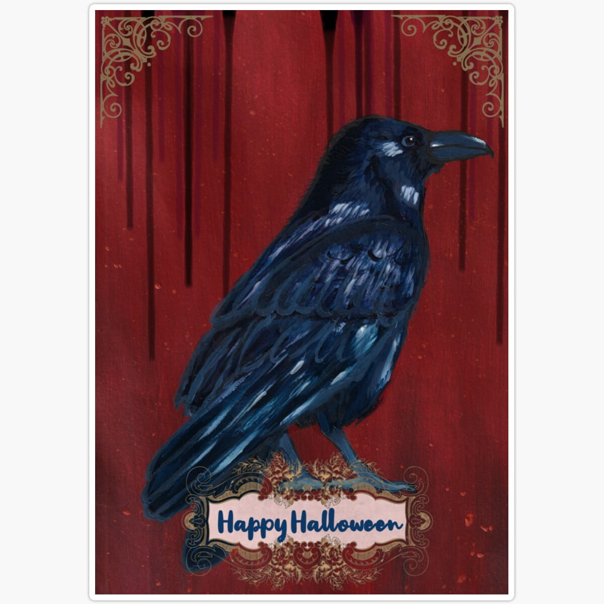 Kira Happy Halloween Crow Sticker Decorative Laptop, Phone Stickers ...