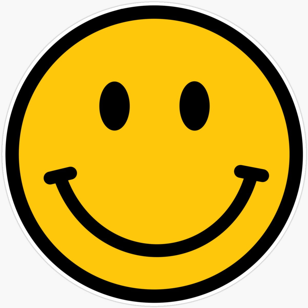 Kira Happy Smile Face Classic Yellow Sticker Sticker Decorative Laptop ...